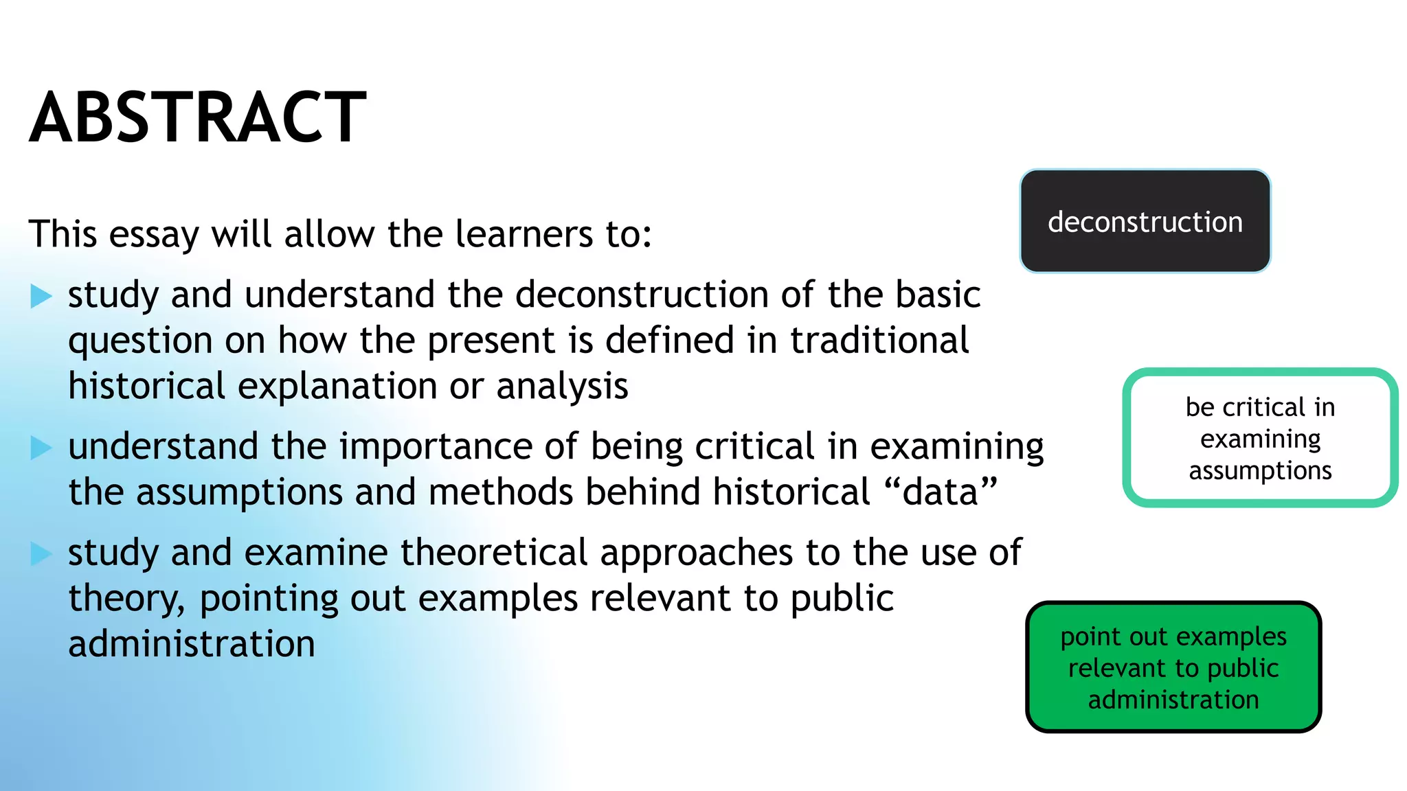 The truth is elsewhere: Critical History | PPTX