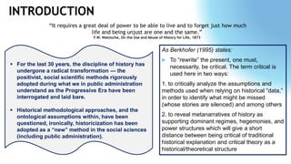 The truth is elsewhere: Critical History | PPTX