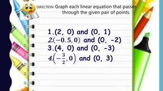 Properties of the Graph of a Linear Equation | PPTX