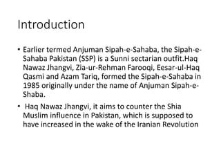 Pakistan religious party Sipah -e-sahaba | PPTX