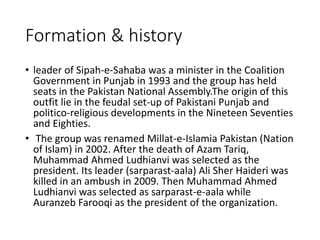 Pakistan religious party Sipah -e-sahaba | PPTX