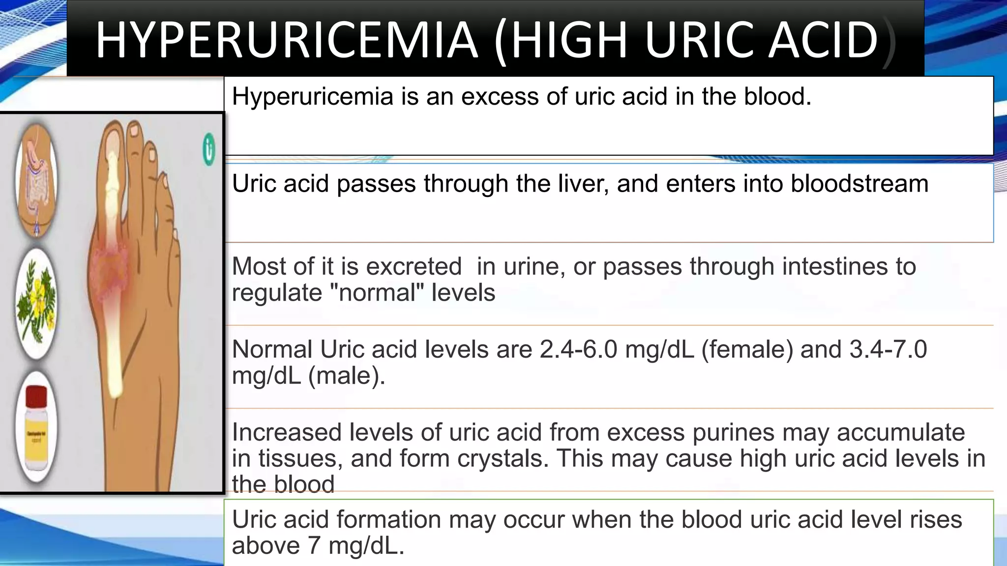 Uric acid and related Disorders | PPTX