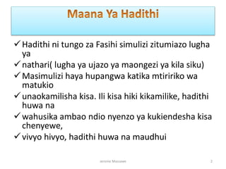 Maana ya Hadithi | PPTX