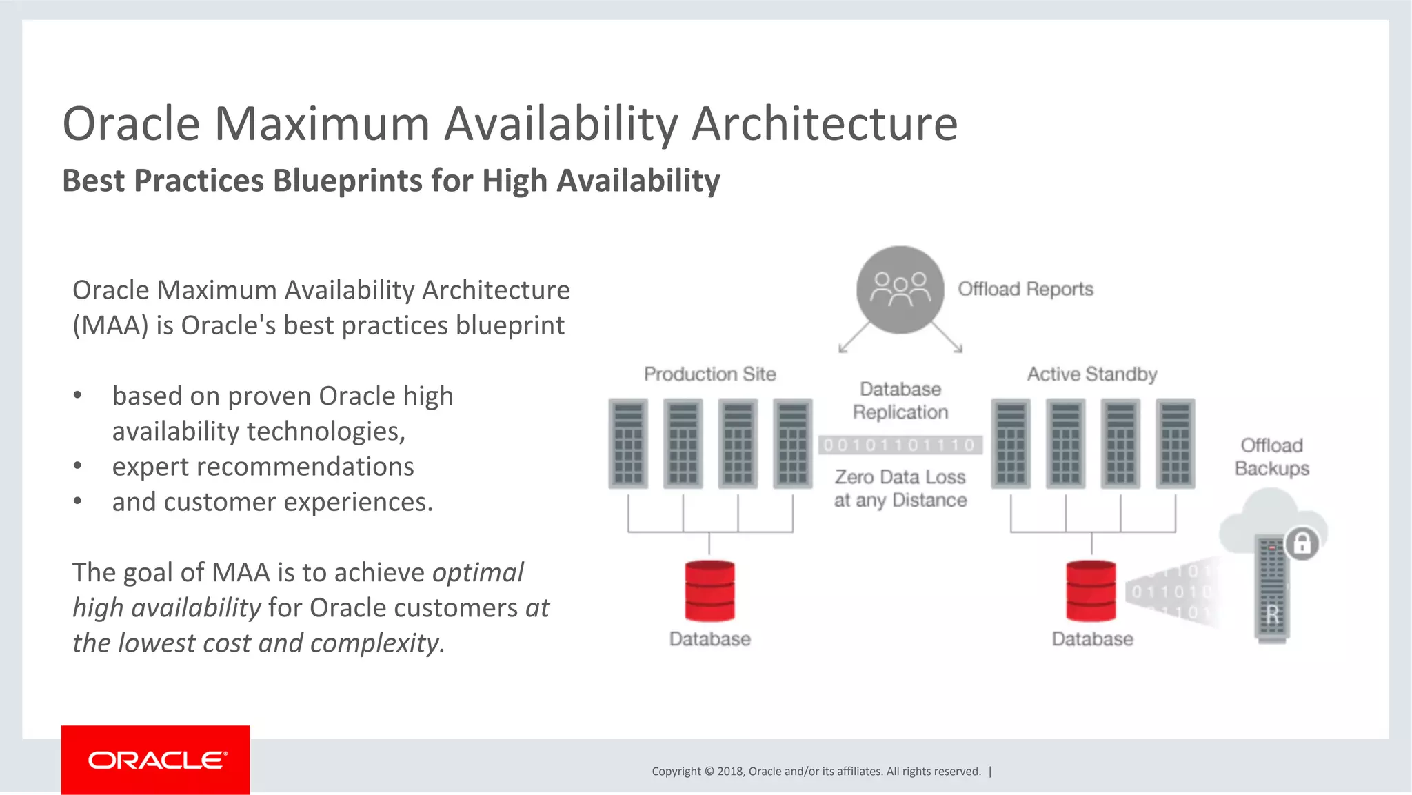 Oracle MAA (Maximum Availability Architecture) 18c - An Overview | PDF