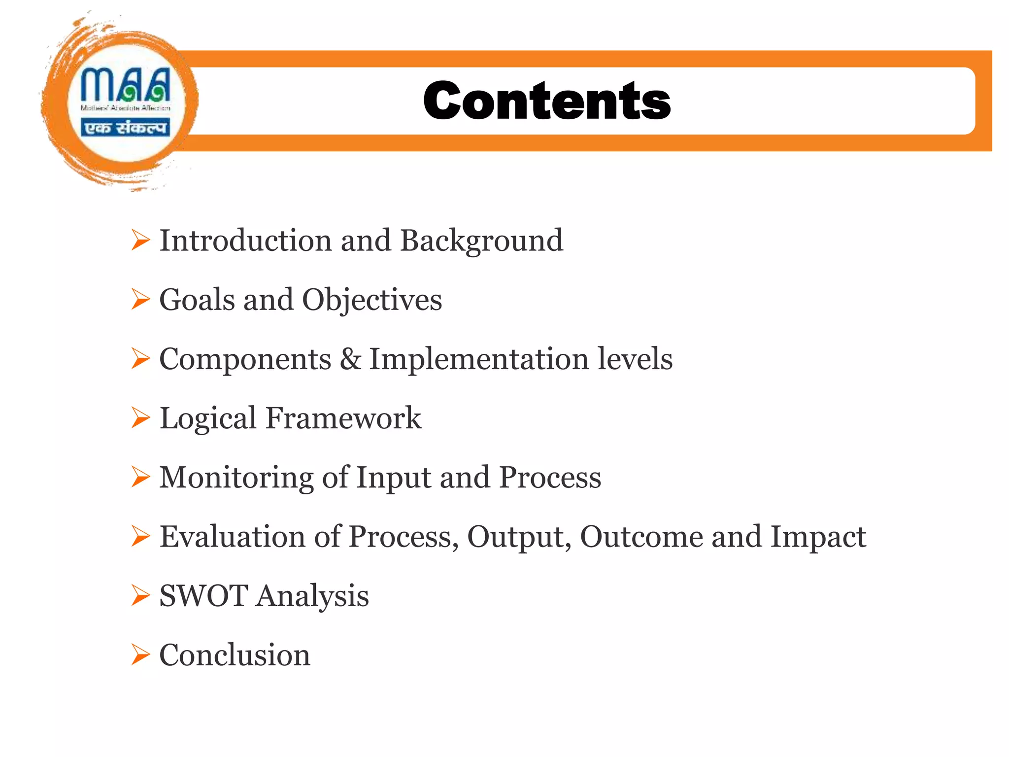 Maa scheme monitoring and SWOT analysis | PPTX