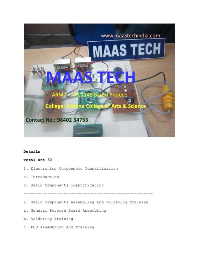 ELECTRICAL BASED EMBEDDED SYSTEM PROJECTS | PDF
