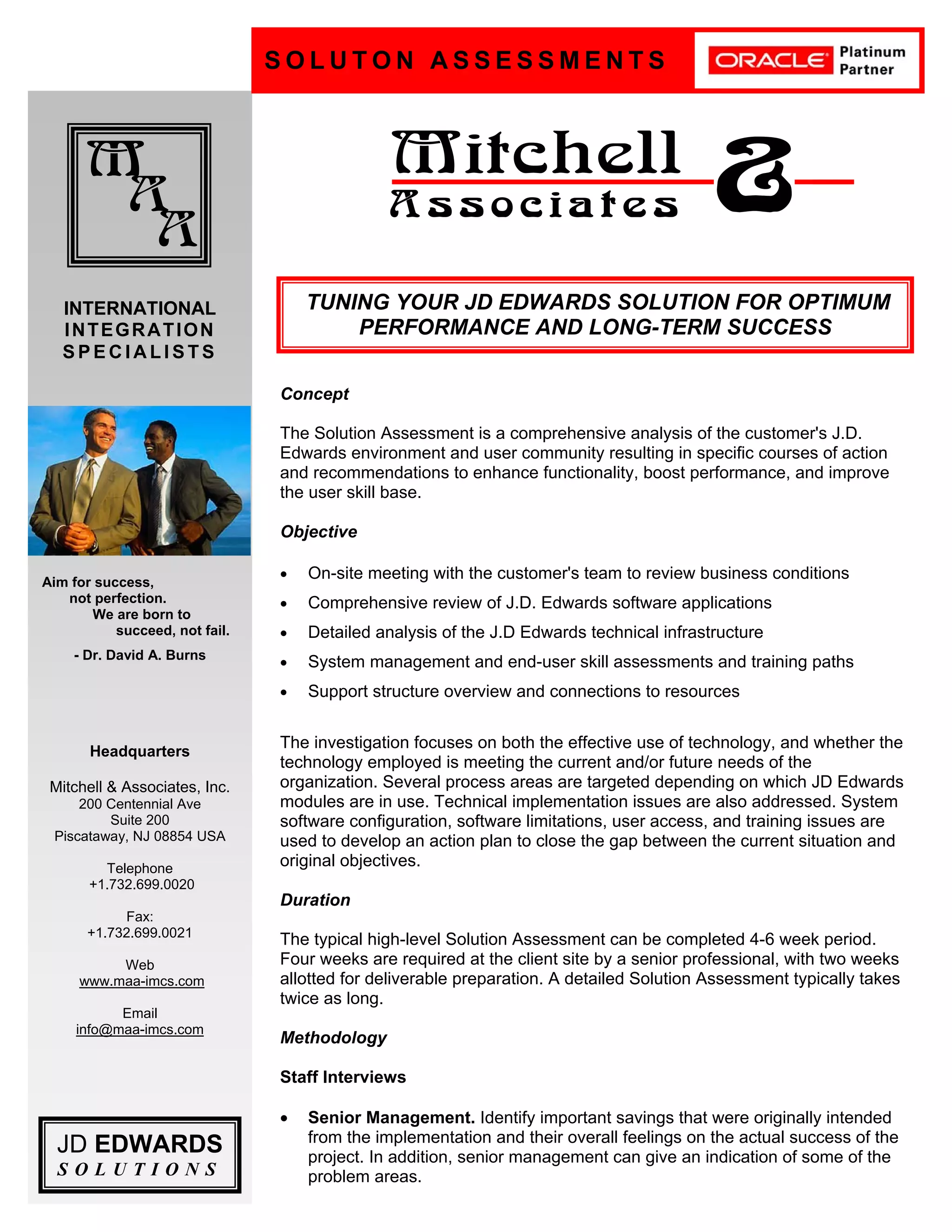 JD Edwards EnterpriseOne Solution Assessment | PDF
