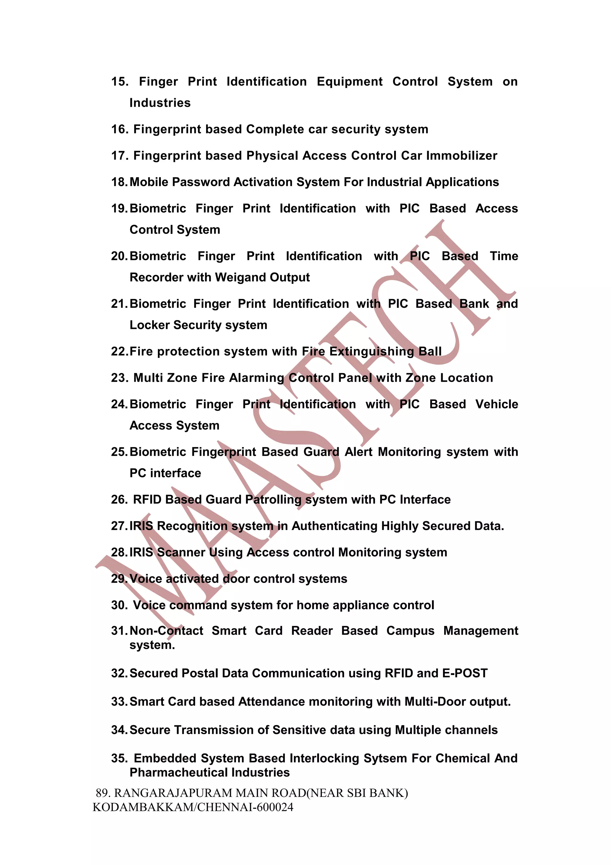 FINAL YEAR EMBEDDED SYSTEM PROJECTS-MALAYSIA/SINGAPORE/INDIA | DOC