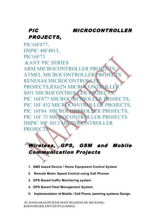 FINAL YEAR EMBEDDED SYSTEM PROJECTS-MALAYSIA/SINGAPORE/INDIA | DOC