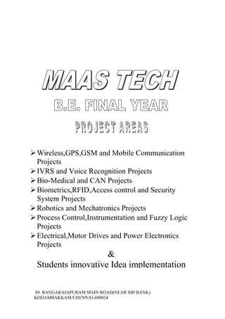 FINAL YEAR ELECTRICAL PROJECTS/ELECTRONICS PROJECTS LIST-MALAYSIA/DUBAI/SINGAPORE/U.A.E | PDF