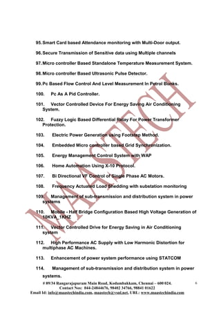 IEEE PROJECTS EMBEDDED SYSTEMS-EMBEDDED SYSTEMS IEEE PROJECTS-MAASTECH ...