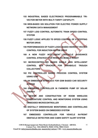 FINAL YEAR DIPLOMA PROJECTS LIST FOR DECE/DEEE/DCT/DME | DOC