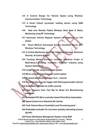 FINAL YEAR DIPLOMA PROJECTS LIST FOR DECE/DEEE/DCT/DME | DOC