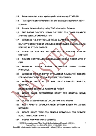 FINAL YEAR DIPLOMA PROJECTS LIST FOR DECE/DEEE/DCT/DME | DOC