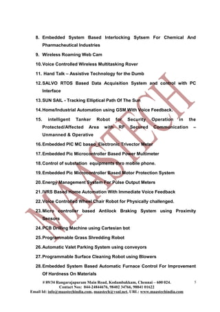 ELECTRICAL PROJECT LIST FOR DIPLOMA STUDENTS-DEEE/DECE | DOC