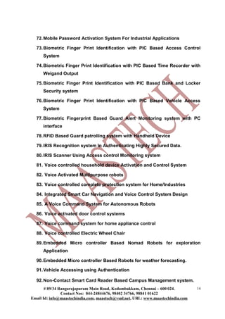 DIPLOMA PROJECT TITLES FOR ELECTRONICS COMMUNICATION ENGINEERING-DECE ...