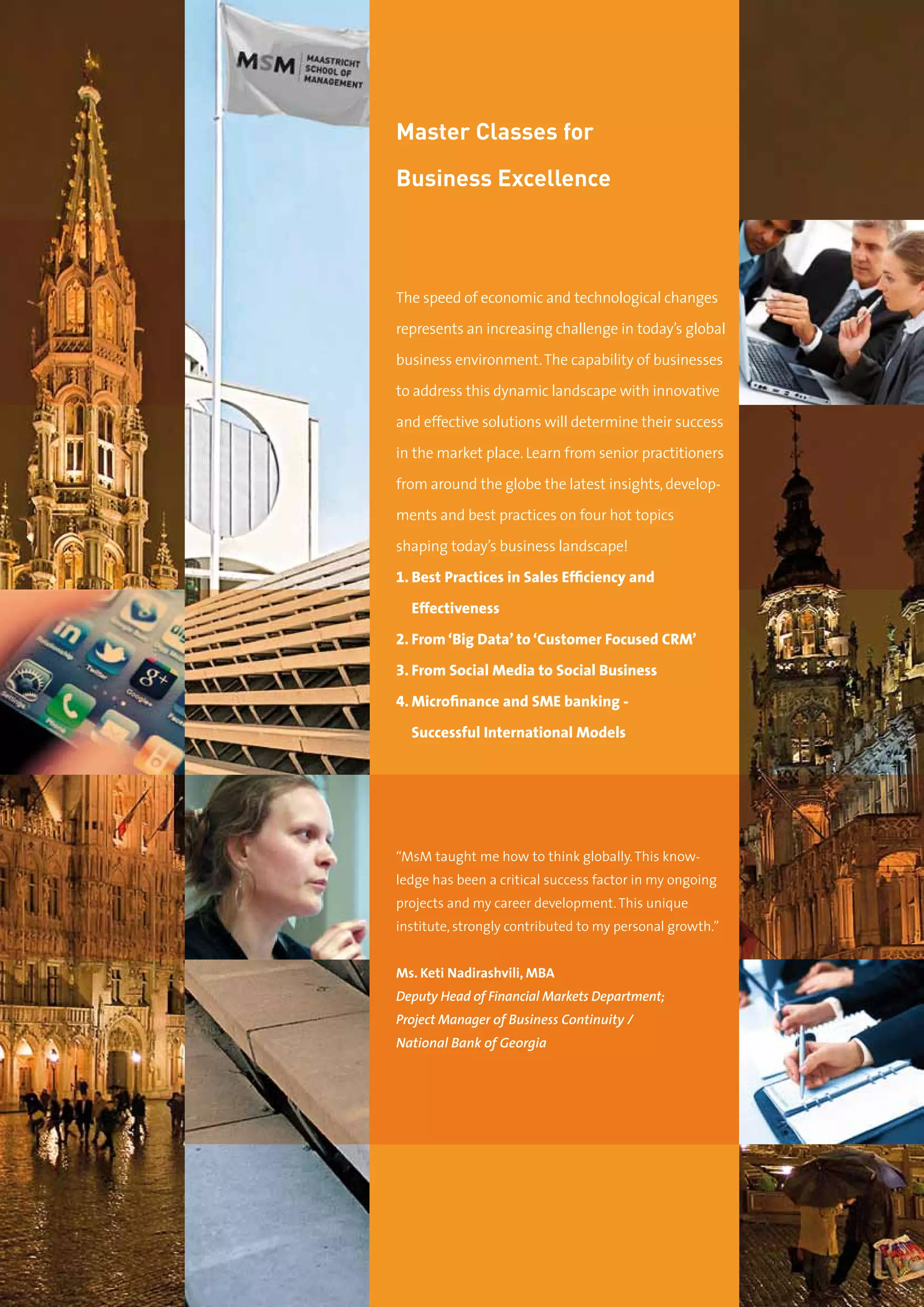 Master Classes for Business Excellence | PDF