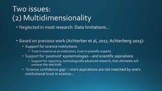 Social and cultural discontents and the public perception of science | PPT