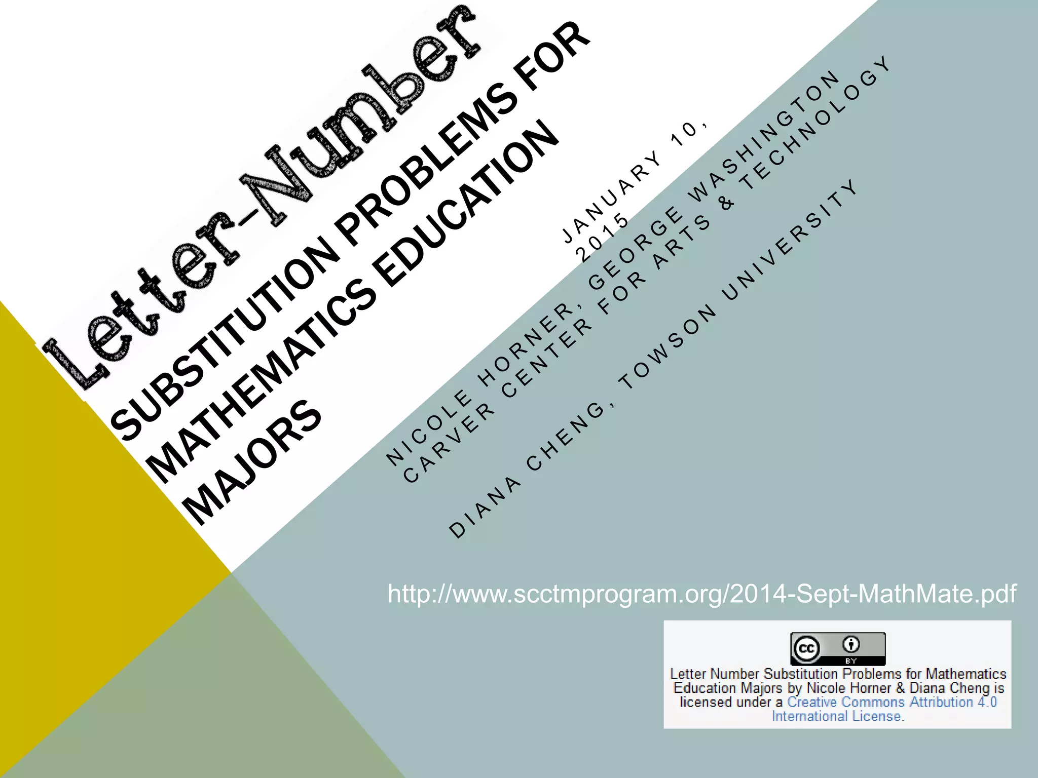Maa word math making letters into numbers ppt 12 24 2014 | PPTX