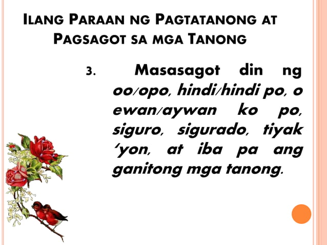 Maayos na Pagtatanong at Pagsagot sa mga Tanong | PPTX