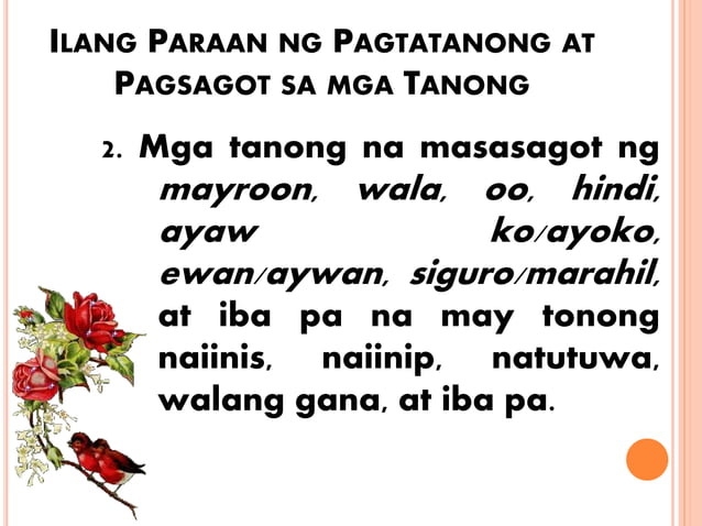 Maayos na Pagtatanong at Pagsagot sa mga Tanong | PPTX