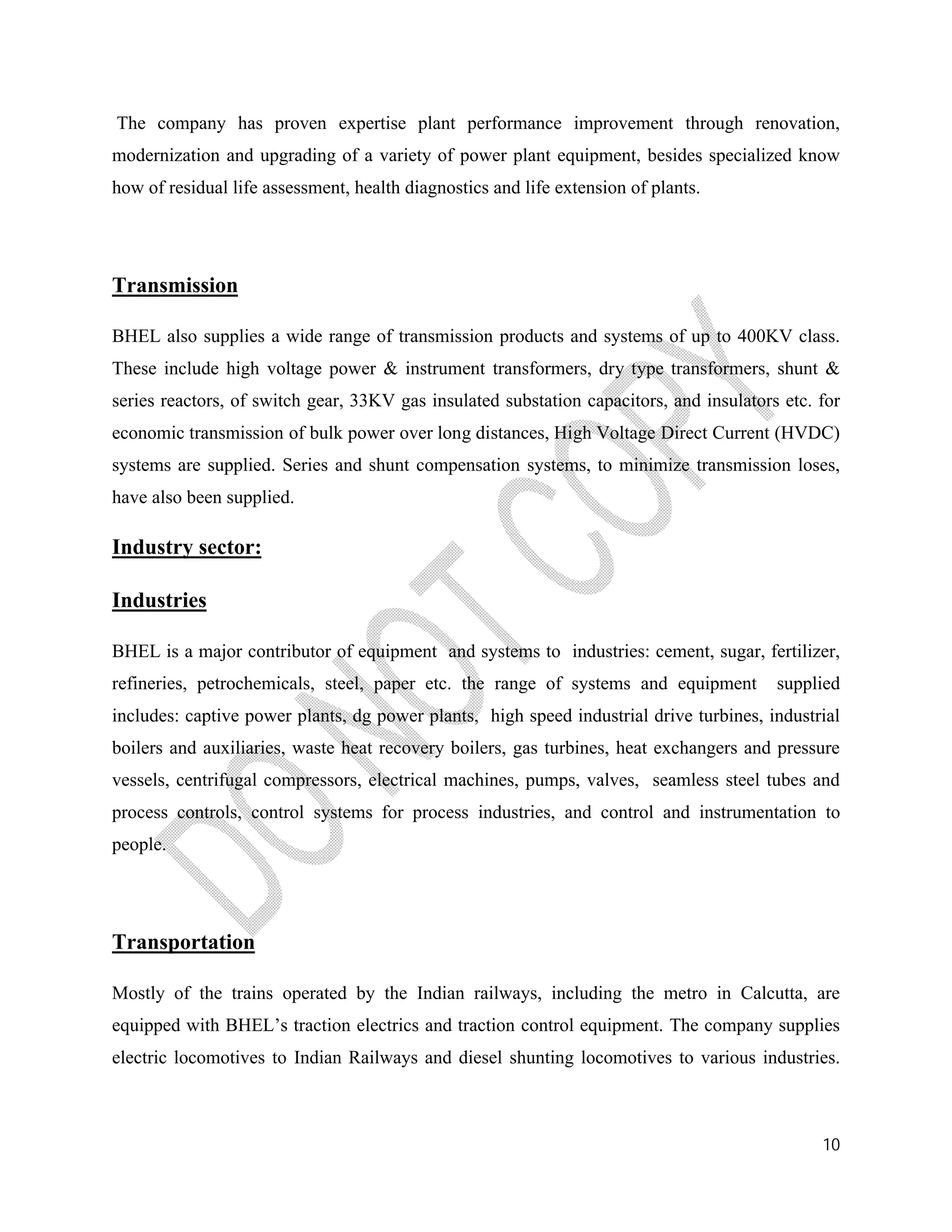 Maaz arif (mba ib) bhel internship report | PDF