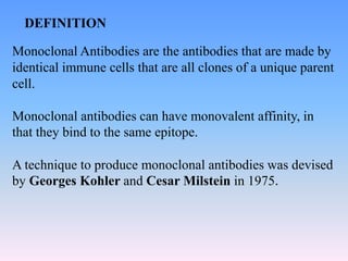 Monoclonal antibodies production slideshare | PPTX