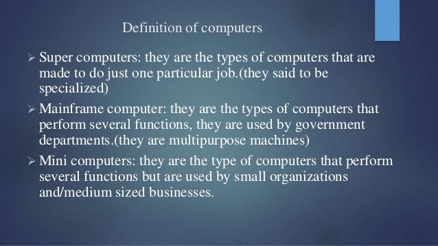 Types computers | PPTX