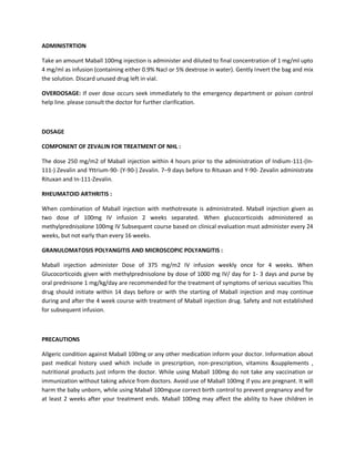 Maball 100mg and Maball 500mg injection - Rituximab | PDF