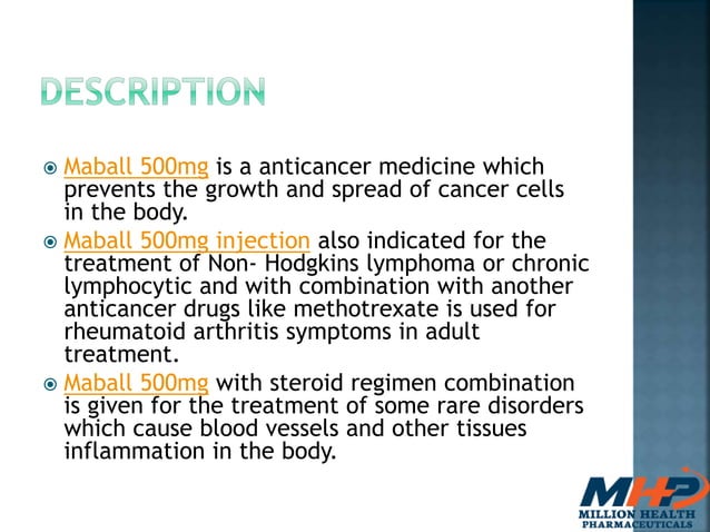 Maball 500 mg (rituximab) injection | PPT
