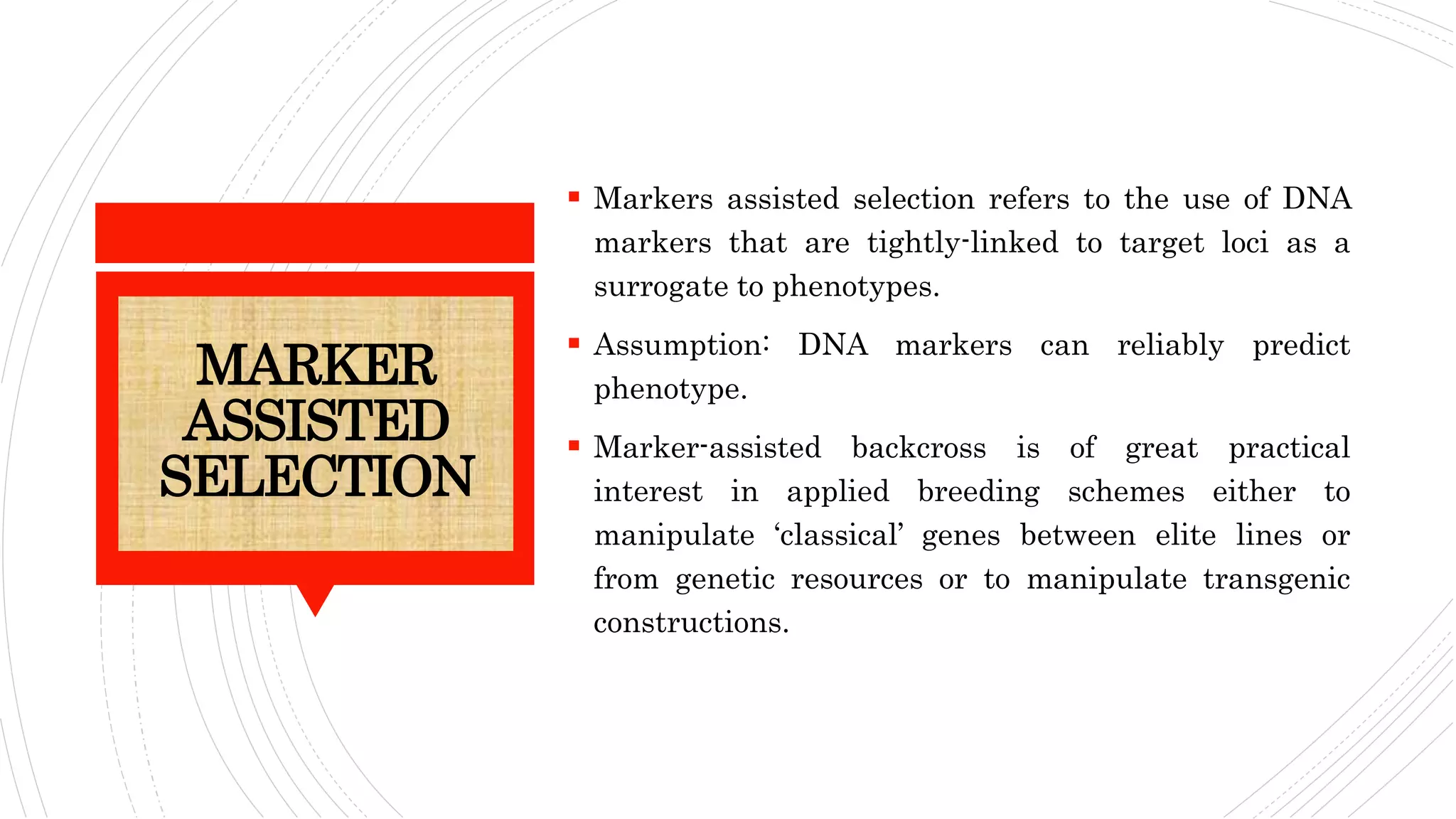 MARKER ASSISTED BACKCROSS BREEDING | PPTX