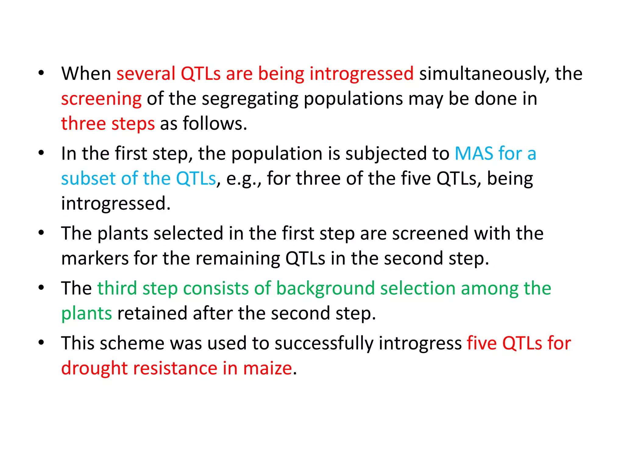 Marker Assisted Backcrossing | PPTX