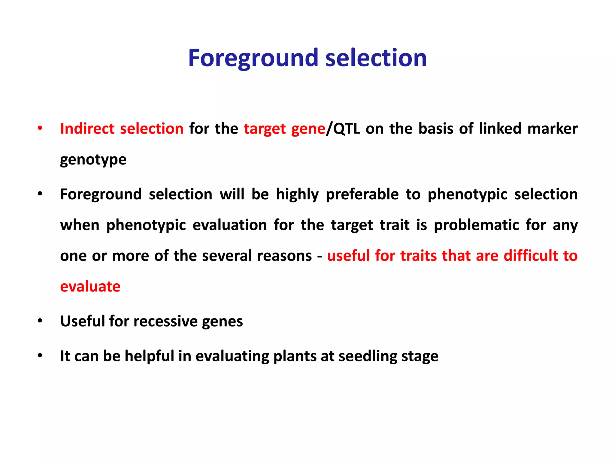 Marker Assisted Backcrossing | PPTX