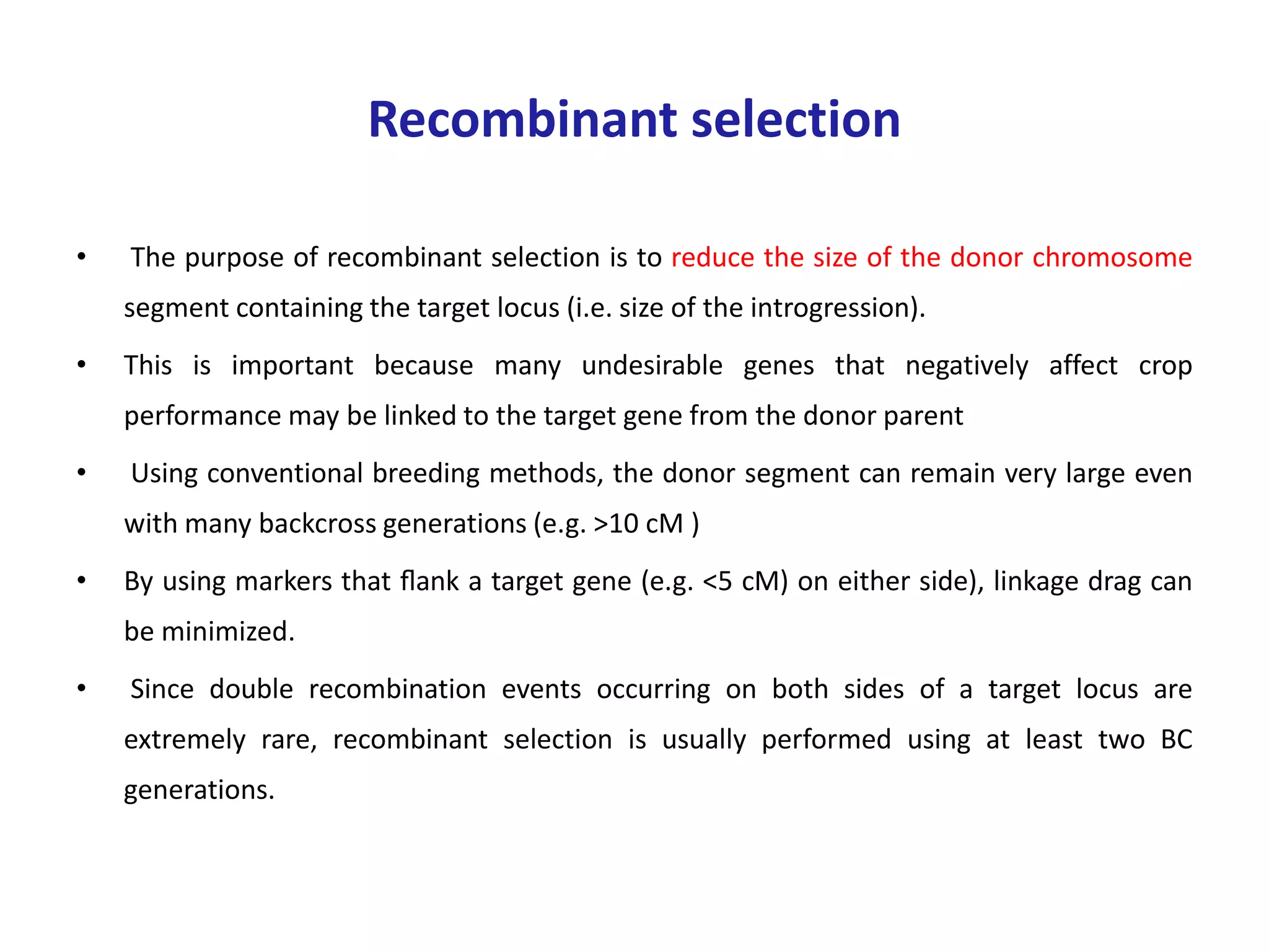 Marker Assisted Backcrossing | PPTX
