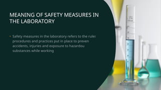 Safety measures in the Lab................ | PPTX