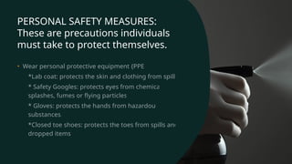 Safety measures in the Lab................ | PPTX