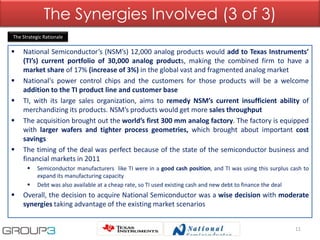 Texas Instruments’ Acquisition of National Semiconductor | PPTX