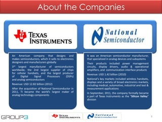 Texas Instruments’ Acquisition of National Semiconductor | PPTX