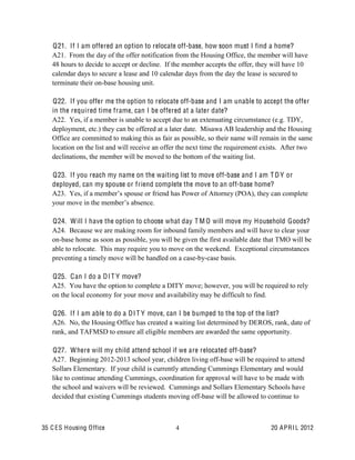 MAB Housing Renovation & On Base First Policy Q&A | PDF