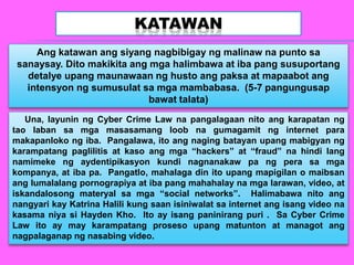 Mabisang pagsusulat 2013 (with cyber crime law) | PPTX