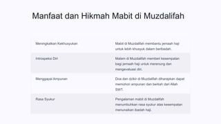 WAJIB HAJI MABIT DI MUZDALIFAH. pptx | PPTX