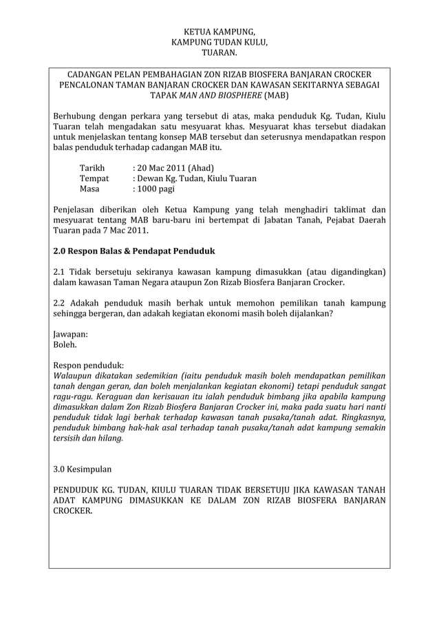 Mab kg tudan tuaran | PDF