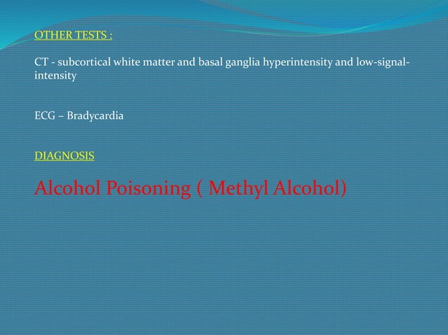 methyl alchol poisoning | PPTX