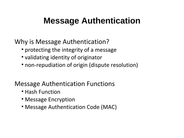 Message AUthentication Code | PPS
