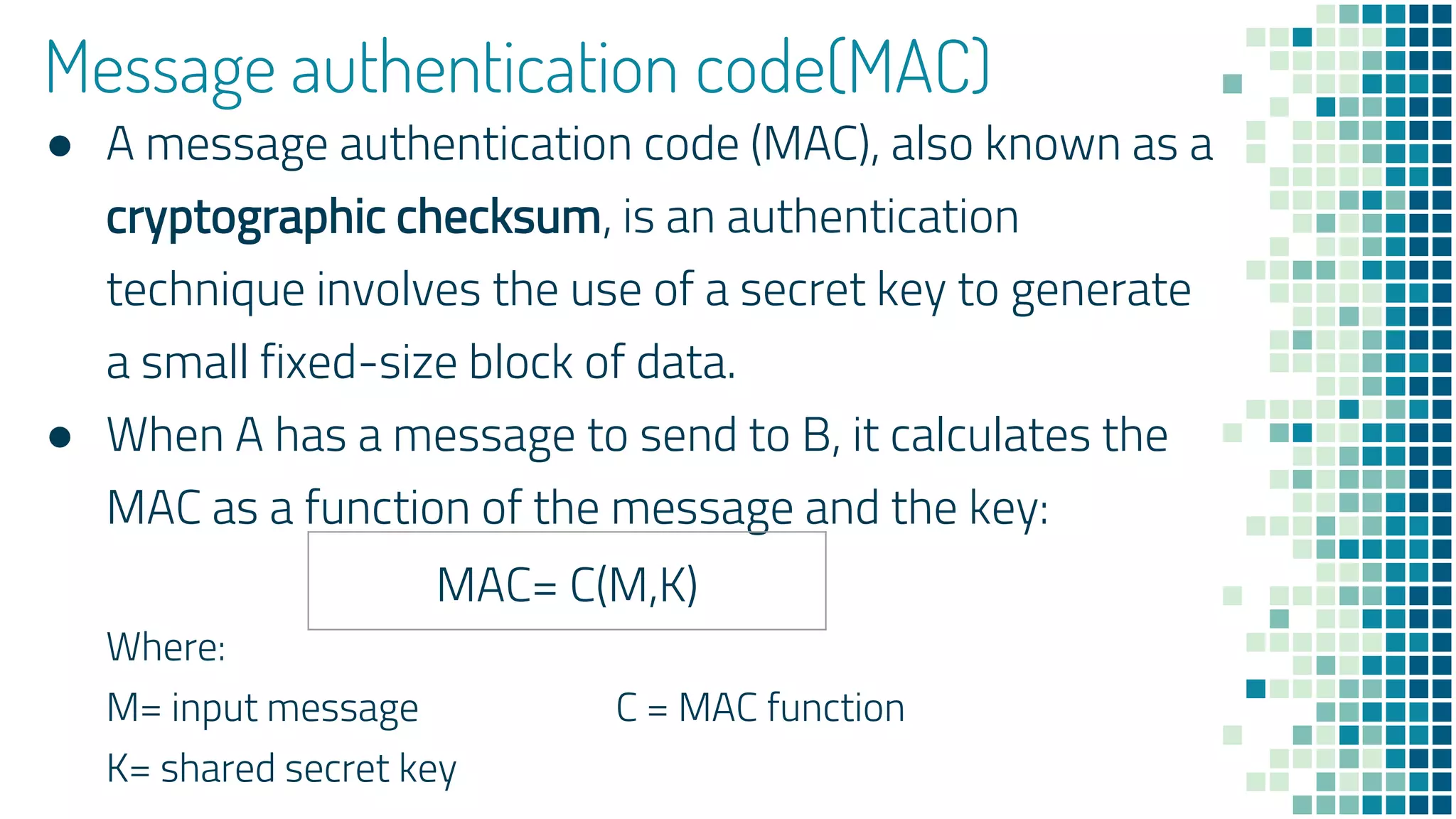 Mac Message Authentication Codes Ppt
