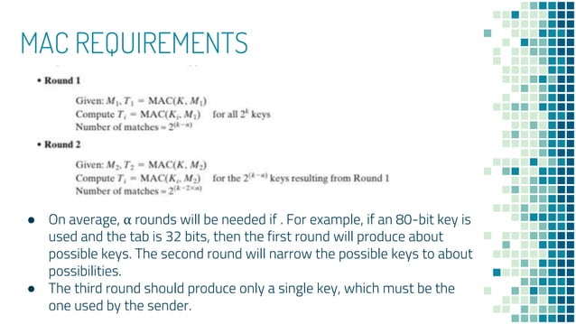 MAC-Message Authentication Codes | PPTX | Information and Network ...