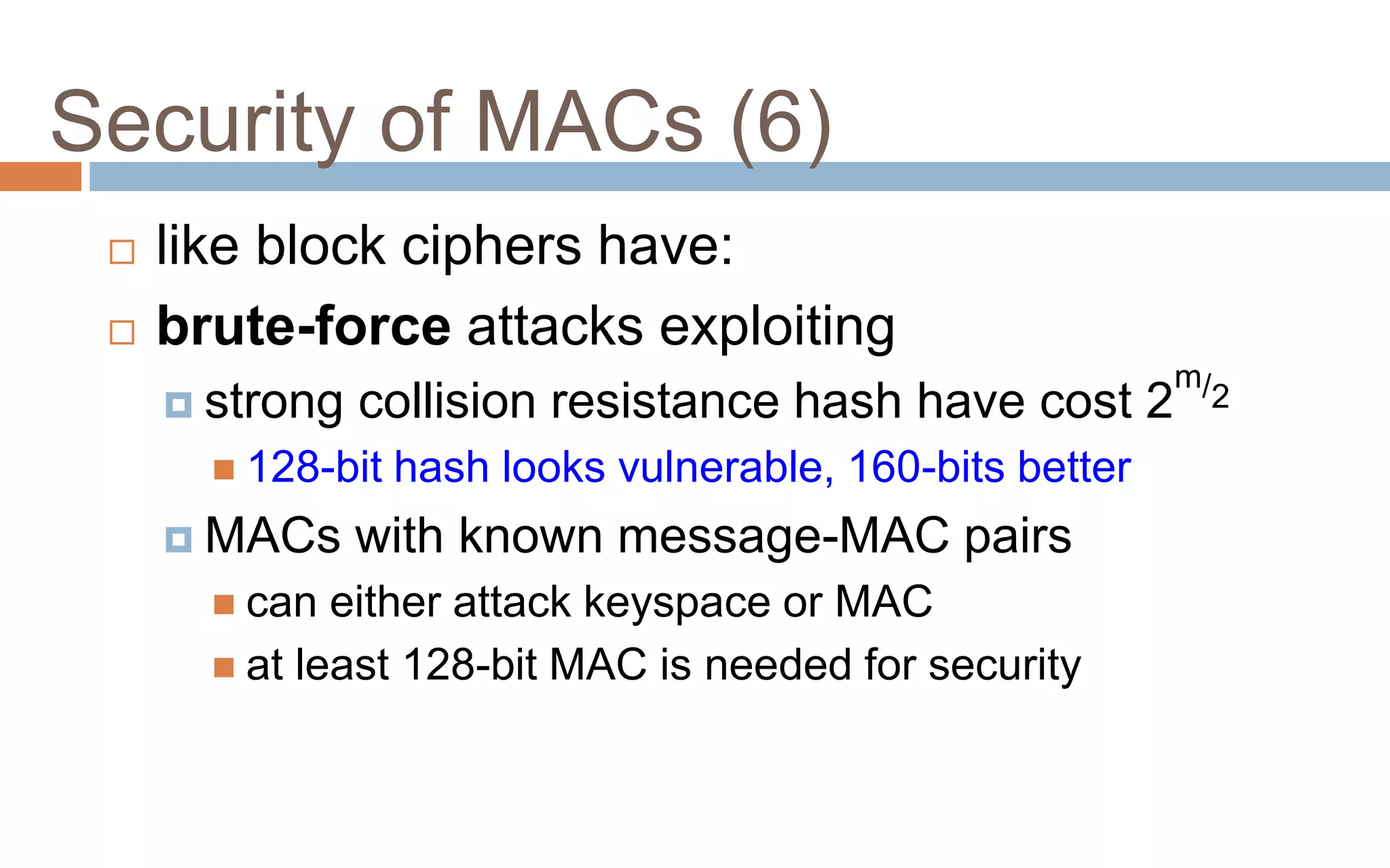 Message Authentication Requirement-MAC | PPT