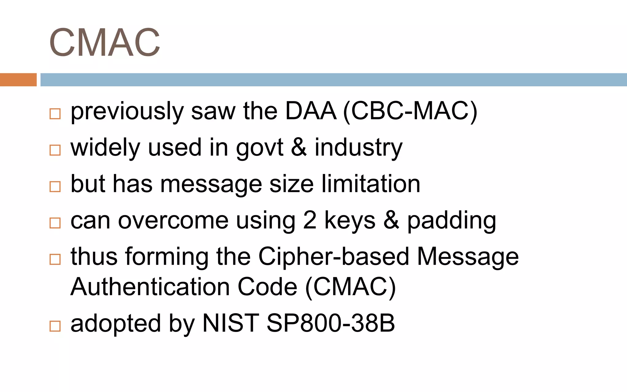 Message Authentication Requirement-MAC | PPT