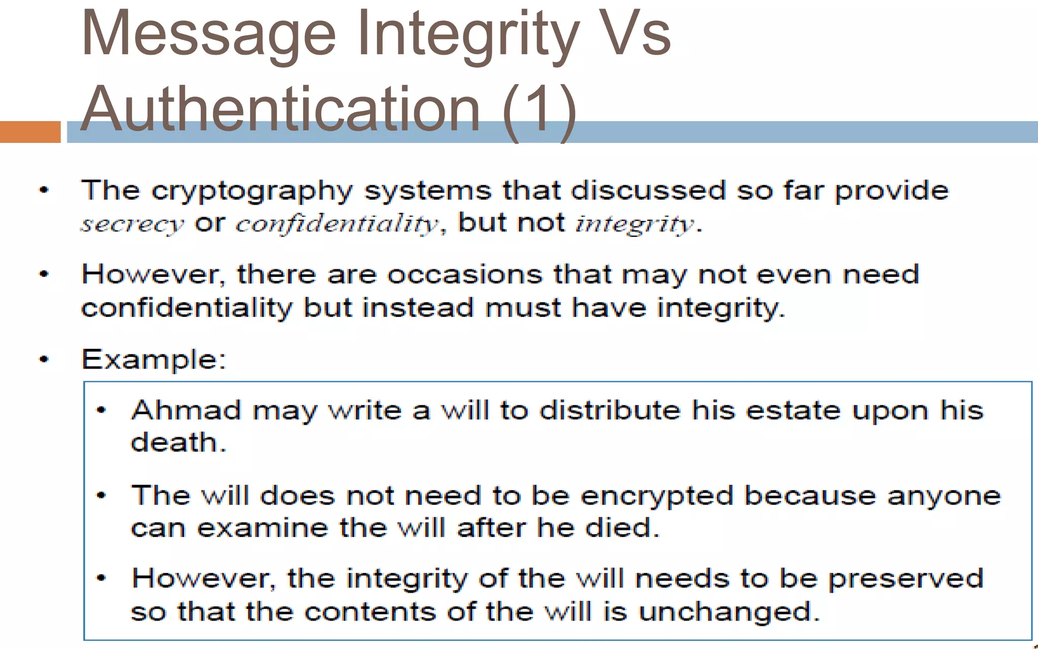 Message Authentication Requirement-MAC | PPT