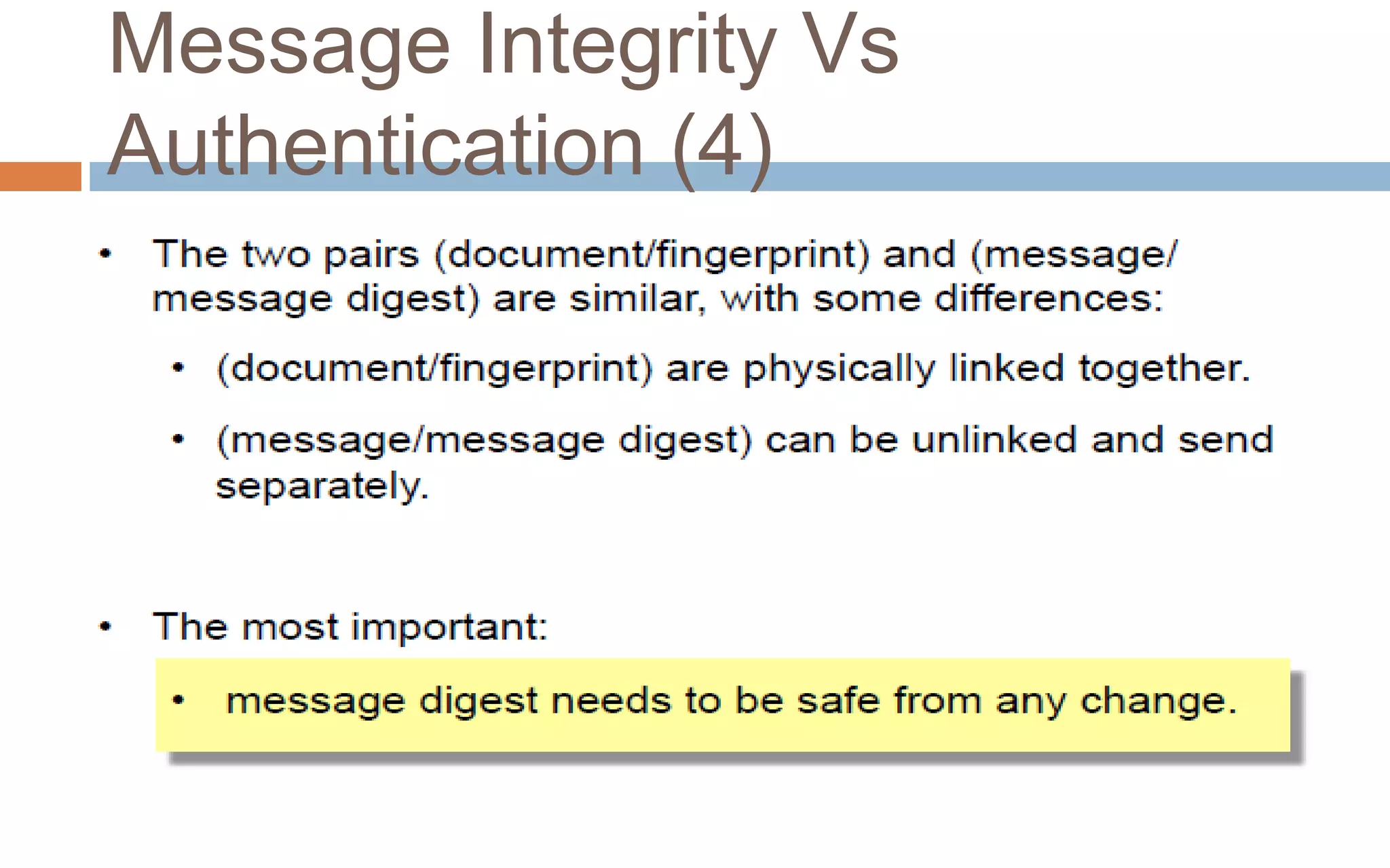 Message Authentication Requirement-MAC | PPT | Information and Network Security | Computing